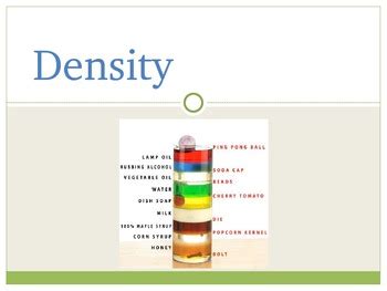 Density PPT By Zie Weaver Teachers Pay Teachers