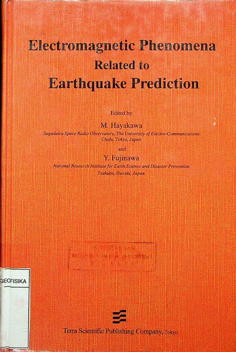 Electromagnetic Phenomena Related To Earthquake Prediction Bmkg E Library