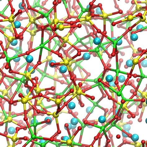 Ball And Stick Model Of An Yttrium Aluminosilicate Glass Structure The Download Scientific