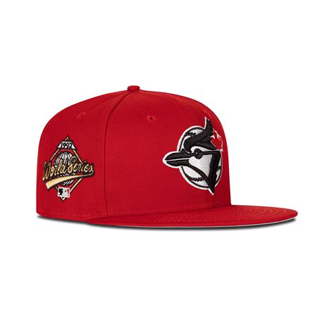 New Era Toronto Blue Jays Fitted Grey Bottom Red Black 1992 World S Dome Peace