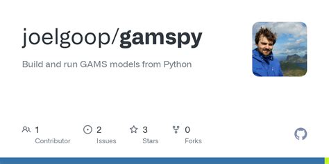 Github Joelgoopgamspy Build And Run Gams Models From Python