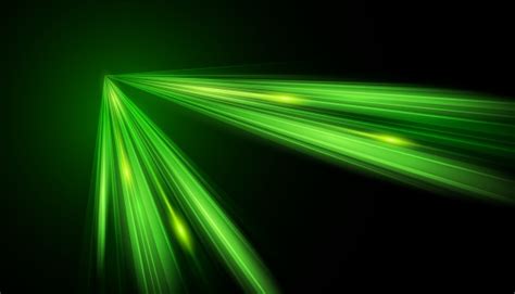 현대 추상적 인 고속 기술 운동 어두운 배경에 모션 블러 효과가있는 다이나믹 모션 라이트 그린 트레일 배너 또는 포스터 디자인을위한 미래 기술 패턴 거리에 대한 스톡 벡터