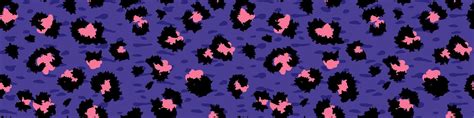 Seamless Leopard Print Pattern With Black Organic Spots And Pink