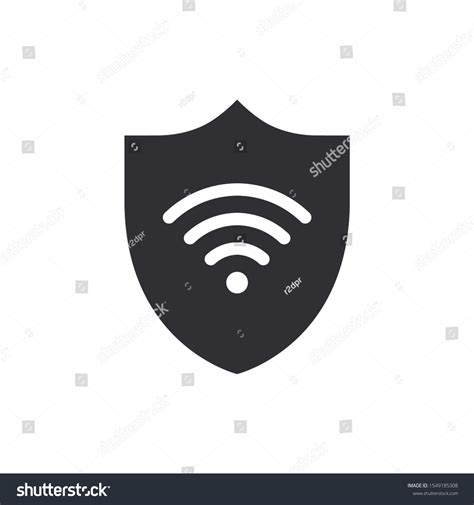 Shield Wifi Symbol Protection Wifi Private Stock Vector Royalty Free 1549185308 Shutterstock