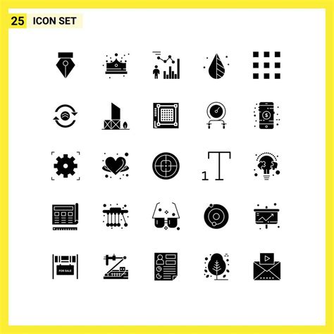User Interface Pack Of 25 Basic Solid Glyphs Of Thumbnails Tool Data Invert Color Editable