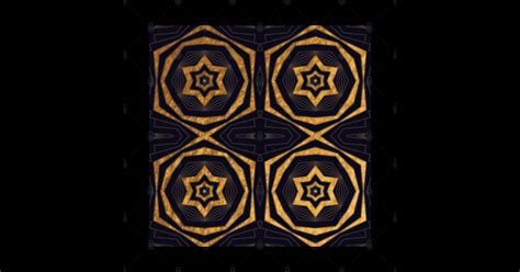 Magical Gold And Black Intricate Geometric Pattern Gold And Black