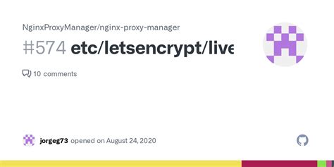 Etcletsencryptlive · Issue 574 · Nginxproxymanagernginx Proxy