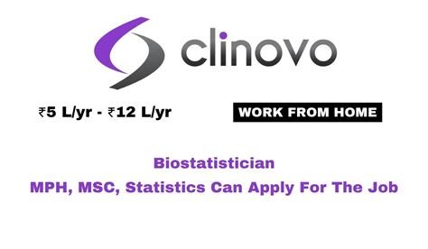 [remote] Clinovo Hiring Biostatistician