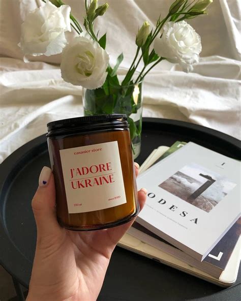 Арома свічка J'adore Ukraine дерев'яний гніт ручна робота свіча, свечка ...