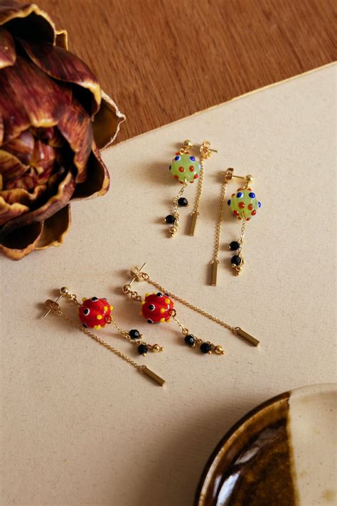 Chochin Artisanal Japanese Yokai Lantern Earrings Bold Etsy