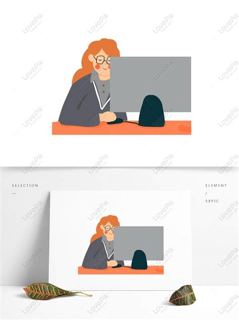 만화 작은 신선한 비즈니스 아가씨 캐릭터 소재 일러스트 Png 및 벡터 이미지 무료 다운로드 Lovepik