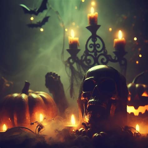 Cena Assustadora De Halloween Arte Vetorial Ilustração Imagem Papel De Parede Fundo Vetor Premium