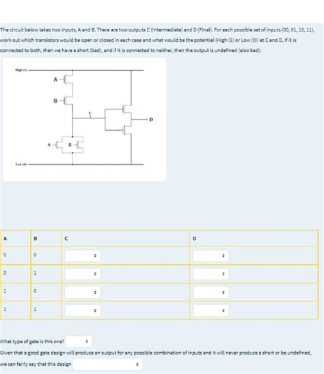 Solved The Circuit Below Takes Two Inputs A And B There Chegg Com