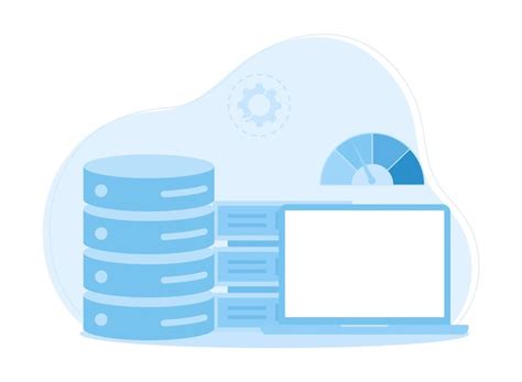 premium vector data analysis and database management concept flat