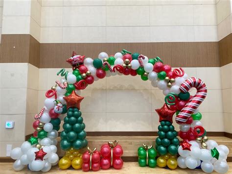 크리스마스 포토존 아치🎄 귀염뽀짝 풍선으로 만든 트리와 라벨르데이 커스텀풍선제작 및 파티장소대관