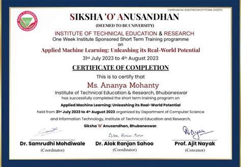 Ananya Mohanty On Linkedin Hello Connectors👋 I Have Successfully Completed The Week Long Short