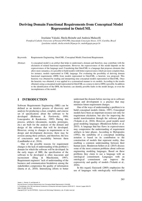 Pdf Deriving Domain Functional Requirements From Conceptual Model