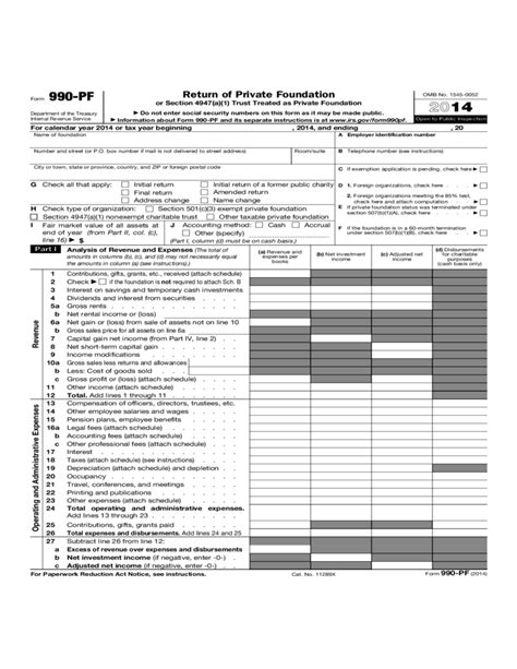 Form PF Return Of Private Foundation Free Download