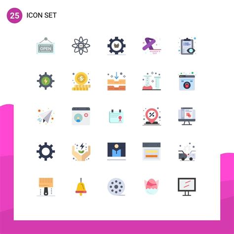 25 User Interface Flat Color Pack Of Modern Signs And Symbols Of