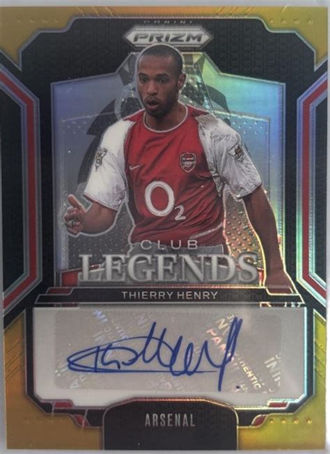 Thierry Henry Gold Cl Th Prices 2024 Panini Prizm Premier League