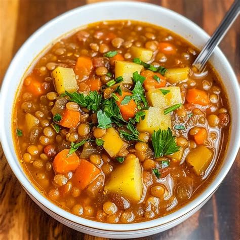 Soupe Riche Aux Lentilles Et Légumes Recette Riche