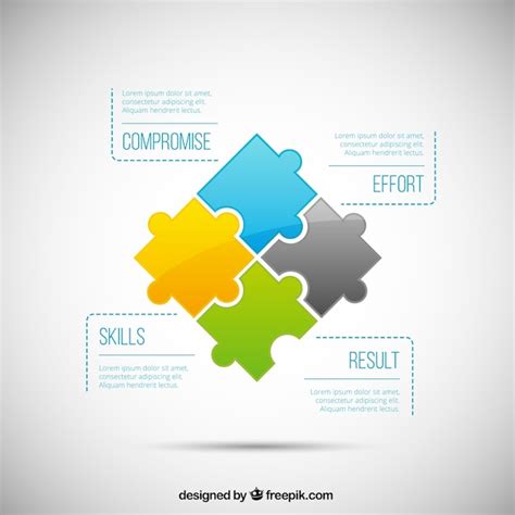 Premium Vector Puzzle Infographic