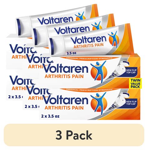 3 Pack Voltaren Arthritis Pain Gel Diclofenac Sodium Topical Gel 1
