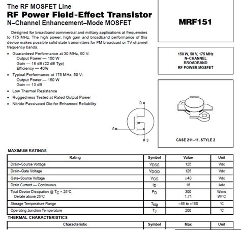Usa Mrf151 Mrf150 Macom Original Rf