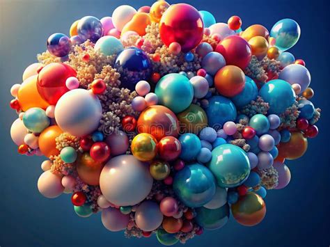 Abstract Cluster Of Colorful Spheres Stock Illustration Illustration