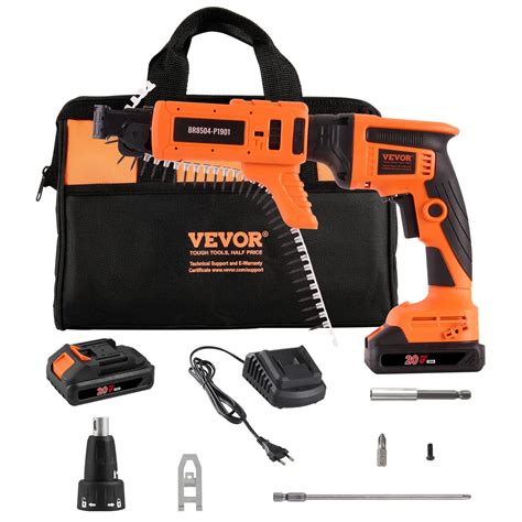 Vevor Drywall Screw Gun Auto Feed 20v Max Collated Drywall Screwgun