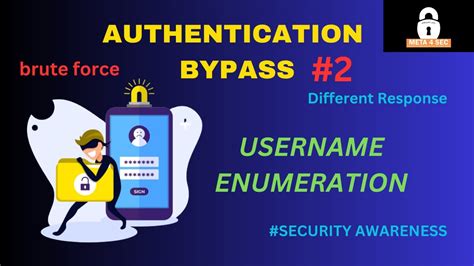 Authentication Bypass Username Enumeration Security Awareness Youtube