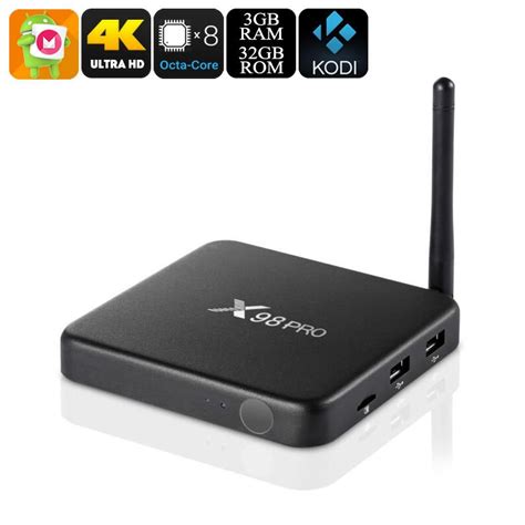 X PRO Android TV Box Amlogic S Octa Core CPU GB RAM Android