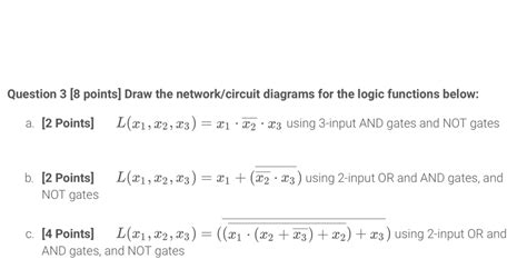 Solved Question 3 8 Points Draw The Networkcircuit