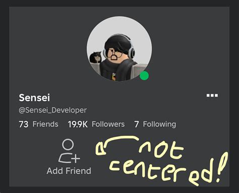 Add Friend Button Not Centered Roblox Application And Website Bugs