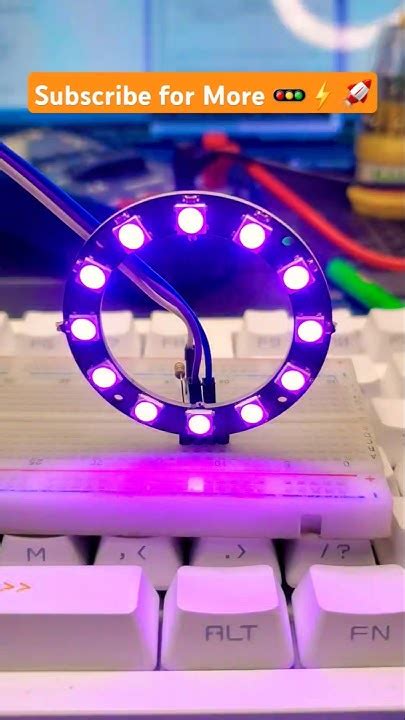 Arduino Rgb Led Ws2812 Neo Pixel Ring Ws2812 Neo Pixel Led Ring With Arduino Tronicslk Youtube