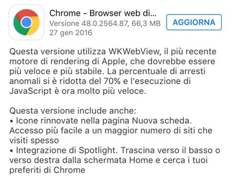Mentre Safari va in crash Chrome per iOS migliora prestazioni e stabilità