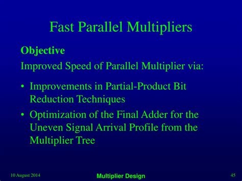 ppt vlsi arithmetic lecture 10 multipliers powerpoint presentation