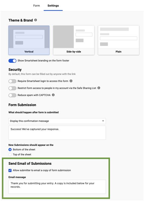 Email Of Submission Summary — Smartsheet Community