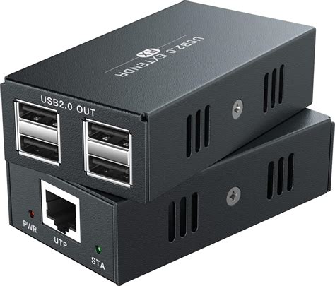 Amazon Com USB Extender 4 USB2 0 Over Ethernet 165ft Cat5e 6 7 USB Hub No Driver For Webcam
