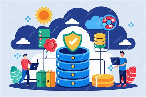 two professionals set up a cloud database to improve data security