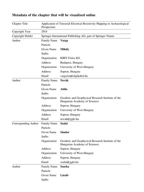 Pdf Application Of Tensorial Electrical Resistivity Mapping To Archaeological Prospection
