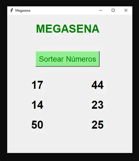 Simulador De Sorteio Da Megasena Com Python RAPHAEL SOARES Python DIO