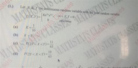 solved 1 let xandy be continuous random variable with the