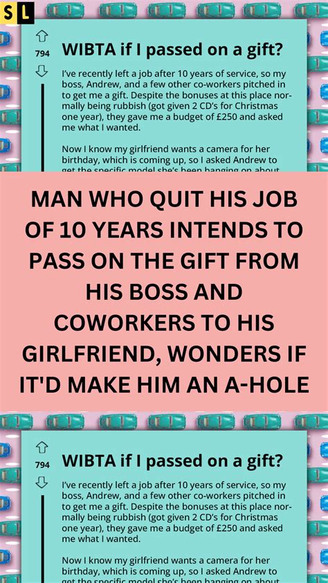 Man Who Quit His Job Of 10 Years Intends To Pass On The T From His