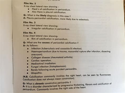 Xrays Of Pericardial Calcification