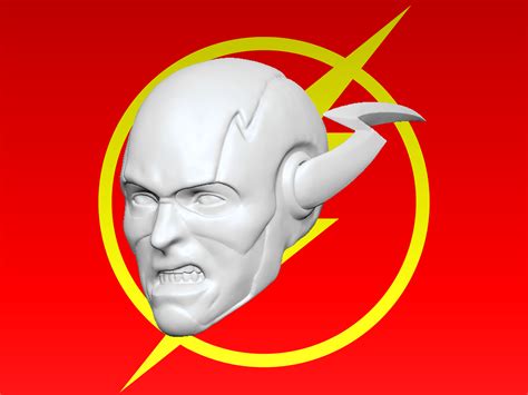 Stl File The Flash Barry Allen Head For Mcfarlane Figure・model To