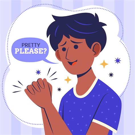 Free Vector Hand Drawn Please Illustration