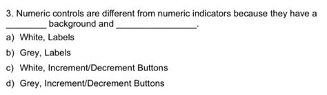 Solved 3 Numeric Controls Are Different From Numeric