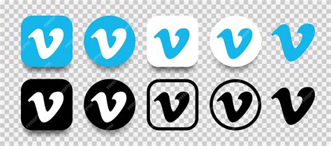 Premium Vector Vimeo Logo Set Social Media Vimeo Icons On A