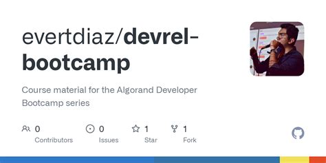 Github Evertdiaz Devrel Bootcamp Course Material For The Algorand Developer Bootcamp Series